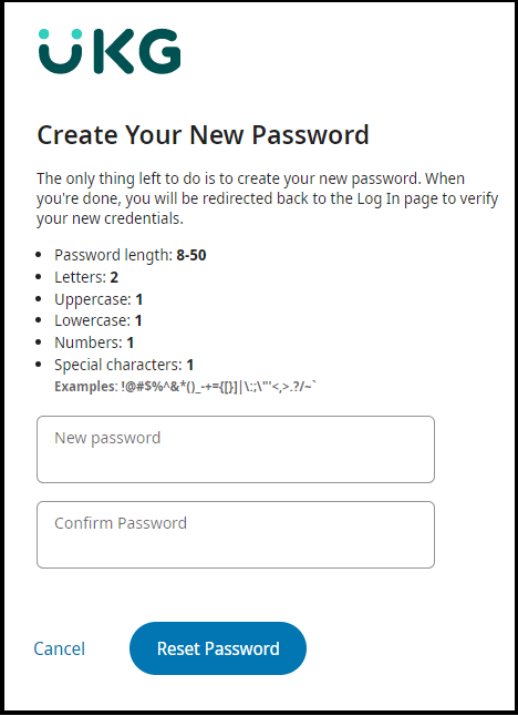 UKG(UltiPro) Password Reset – CCM Health